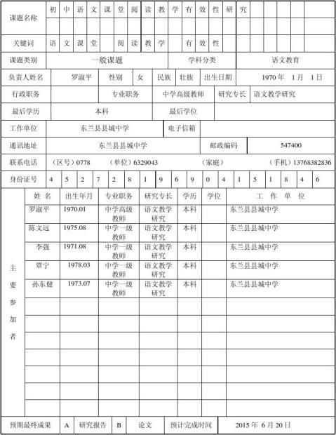 20xx课题申请评审书 - 范文118